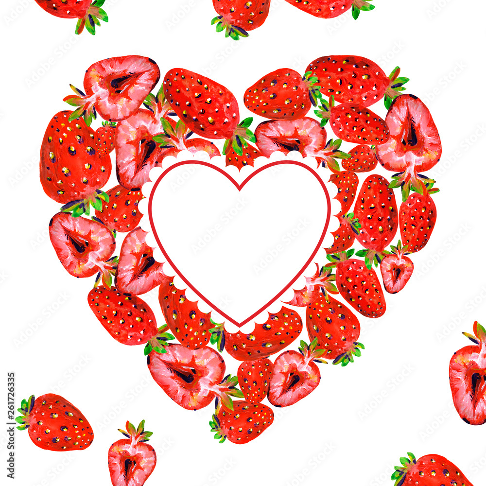 Strawberry Heart Clip Art