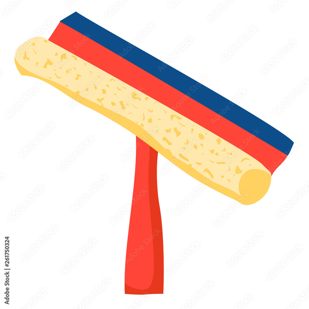 Cartoon illustration with squeegee Stock Vector | Adobe Stock