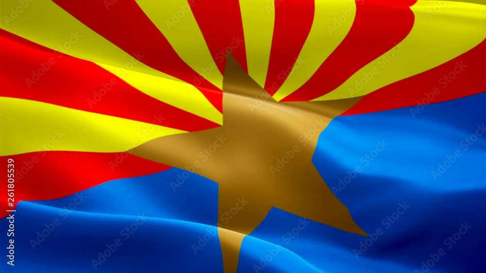 Vidéo Stock State Arizona flag closeup 1080p Full HD 1920X1080 footage ...
