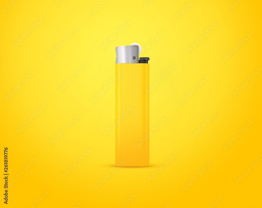 Lighter on background with clipping path. Disposable plastic lighter ...