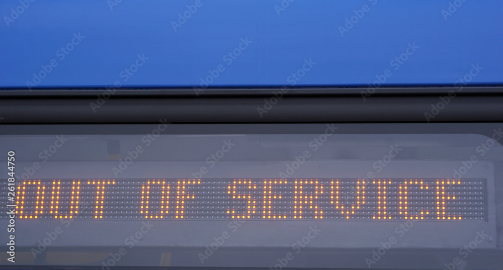 Bus Out of Service Sign Stock Photo | Adobe Stock