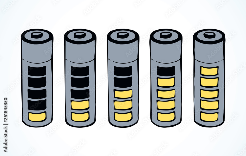 Battery. Vector drawing Stock Vector | Adobe Stock