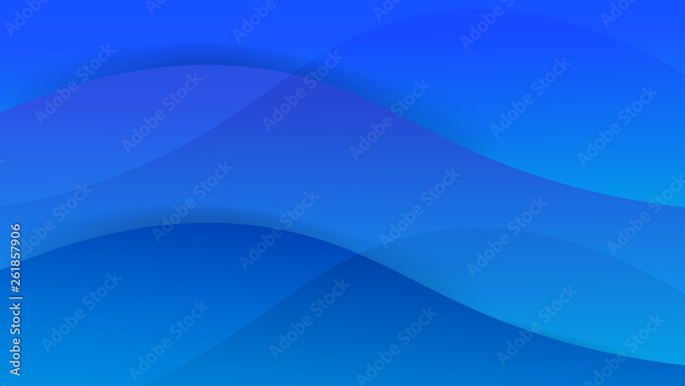 Light blue geometric background with wavy shapes, lines. Vector ...