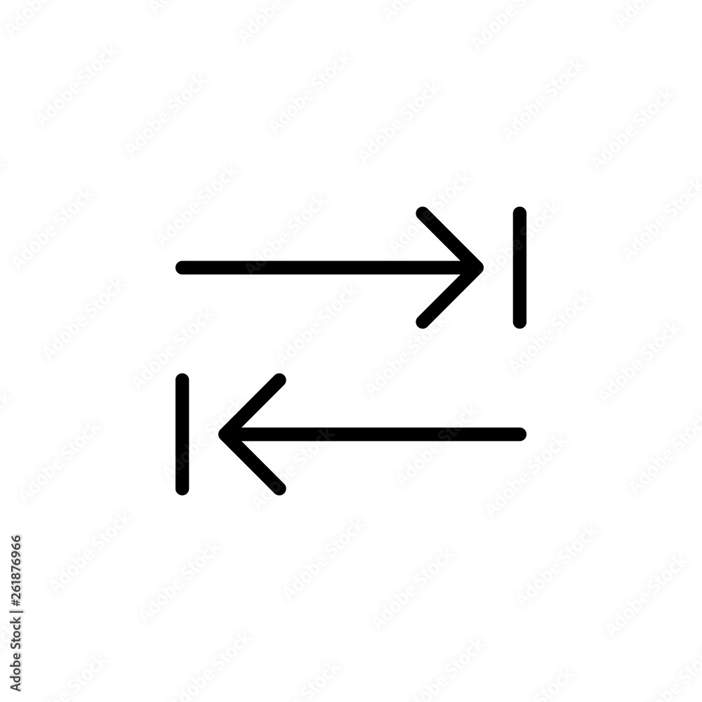 arrow icon. Simple thin line, outline vector of Arrows icons for UI and ...