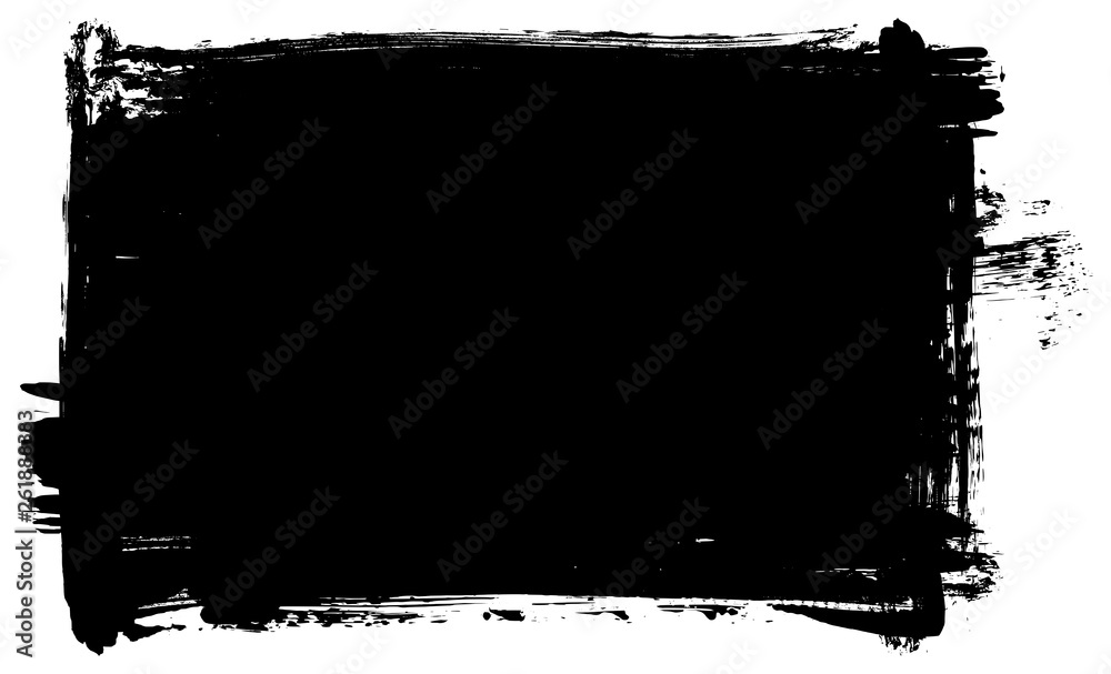 Paint brush grunge border frame Stock Illustration | Adobe Stock