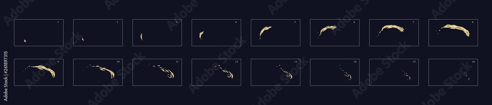 Dust explosion special effect animation frames sprite sheet. Explosion ...
