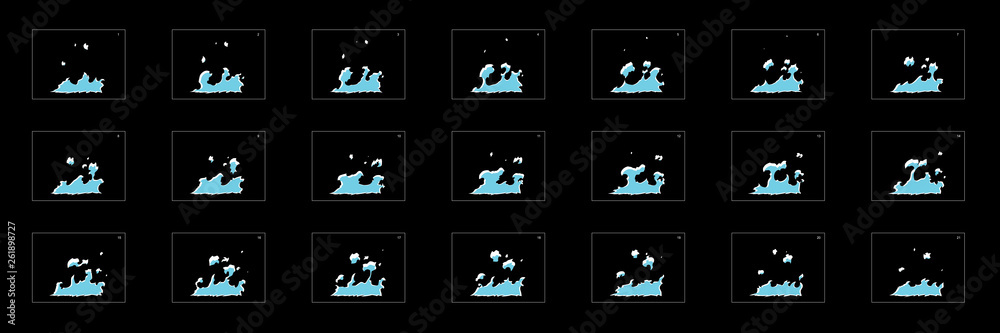 Smoke explosion effect. smoke blast effect for game design, motion ...