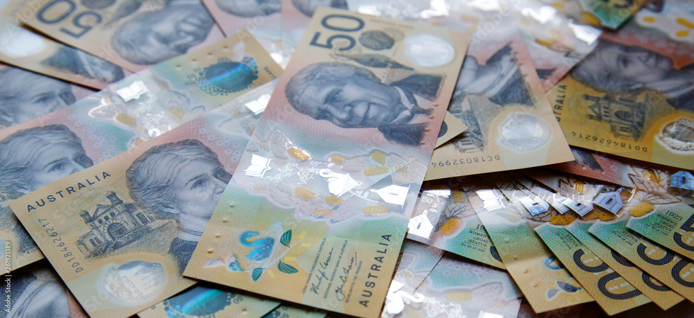 Australian fifty dollar banknote. The new 2019 issue bill is designed ...