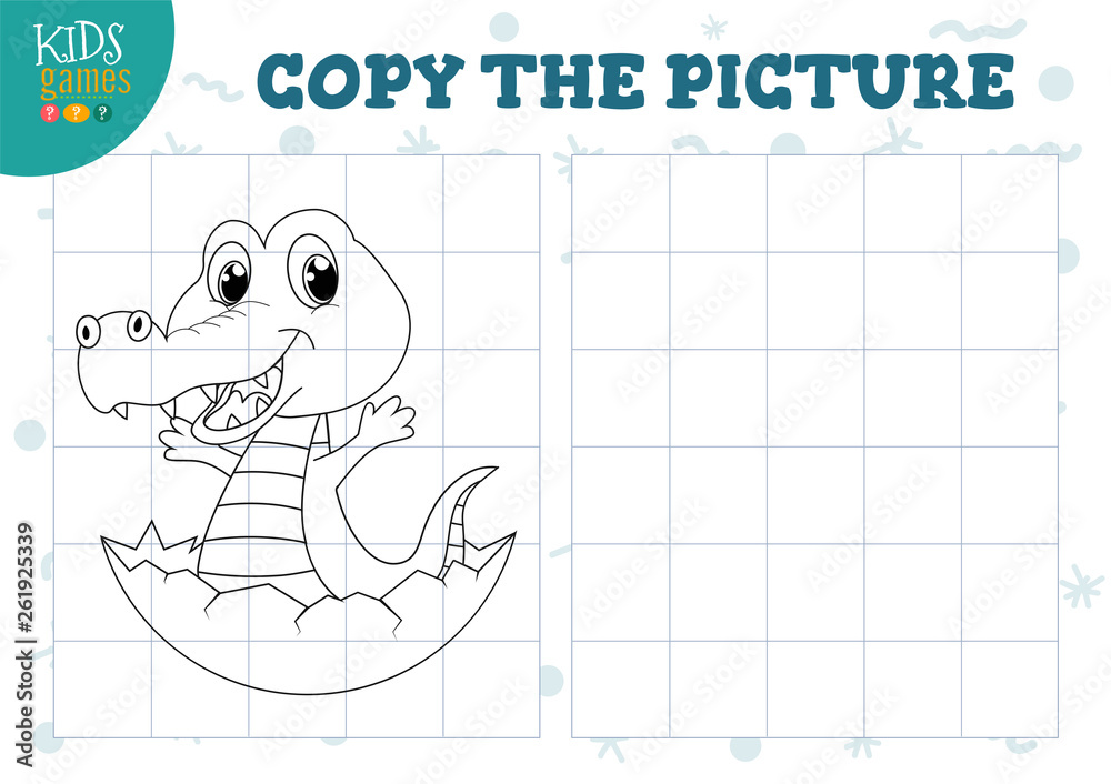 Copy picture vector illustration. Educational game for preschool kids ...