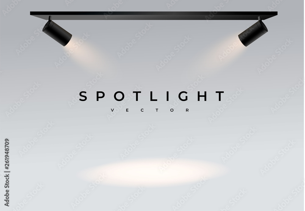 Two black moderns. Shine into place. spot. Spotlights with white light ...