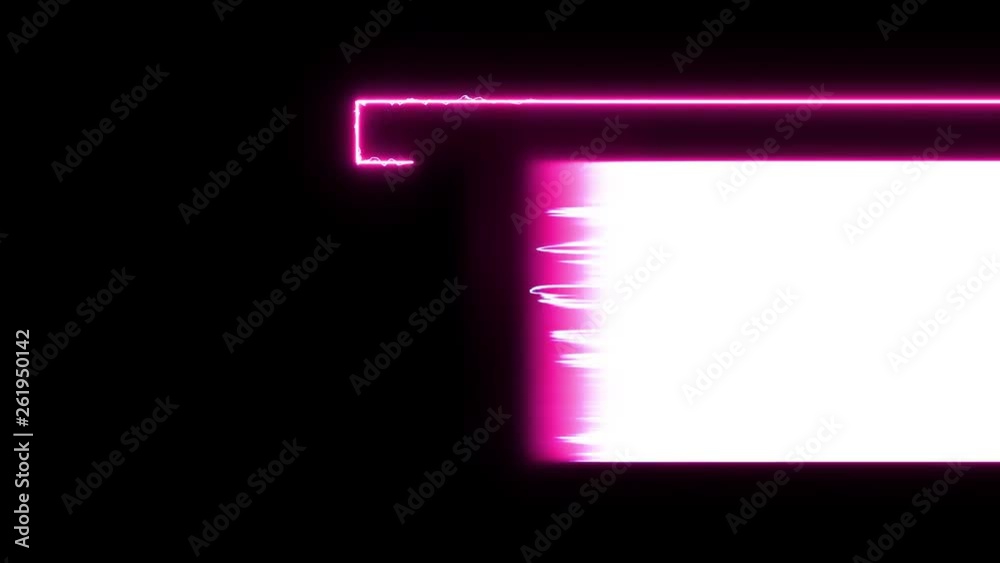 Letter T reveal neon electric glowing motion wipes to center. 4K 60 fps ...