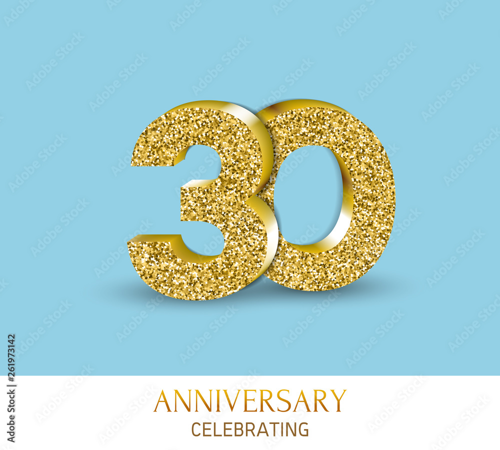 30th Anniversary Card Template With 3d Gold Colored Elements Stock 30th-anniversary-card-template-with-3d-gold-colored-elements-stock