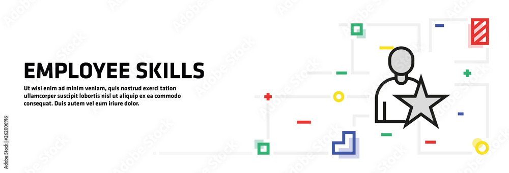 Employee Skills Banner Concept Stock Vector | Adobe Stock