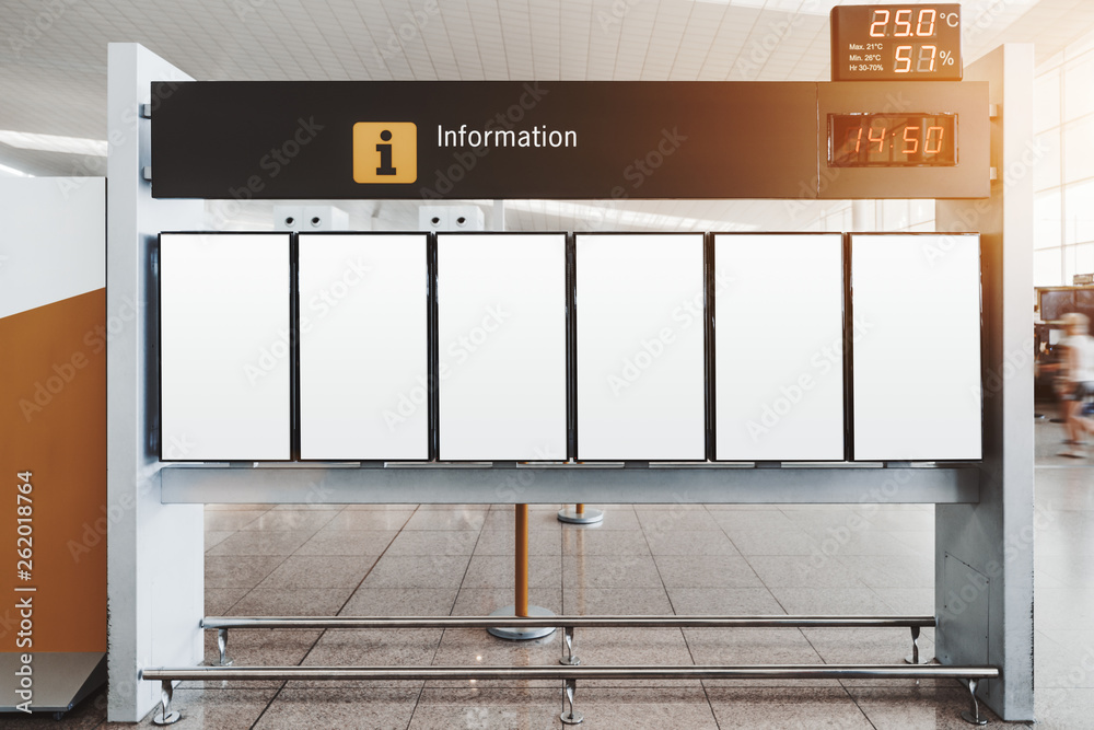 Foto de Information or arrival and departure board mockup consisting of ...