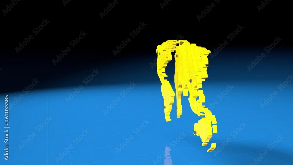 Rotating earth globe with transparent oceans and detailed texture map ...