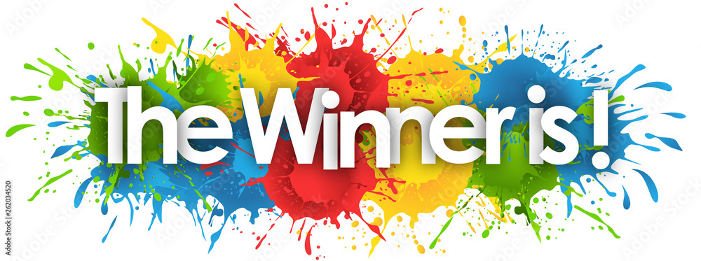 the winner is in splash background Stock Illustration | Adobe Stock