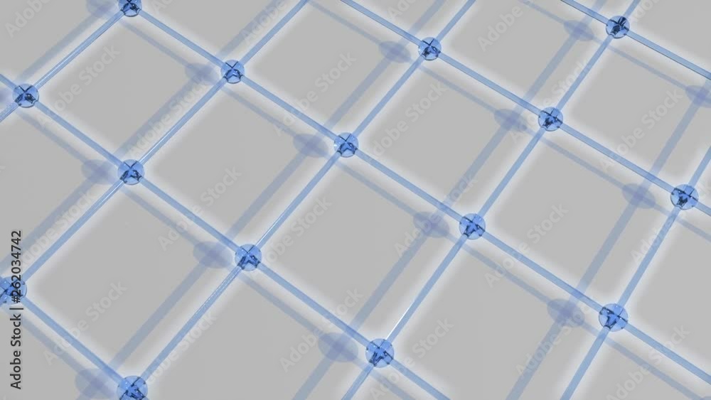 Seamlessly loopable animation of the graphene structure. Two rows of ...