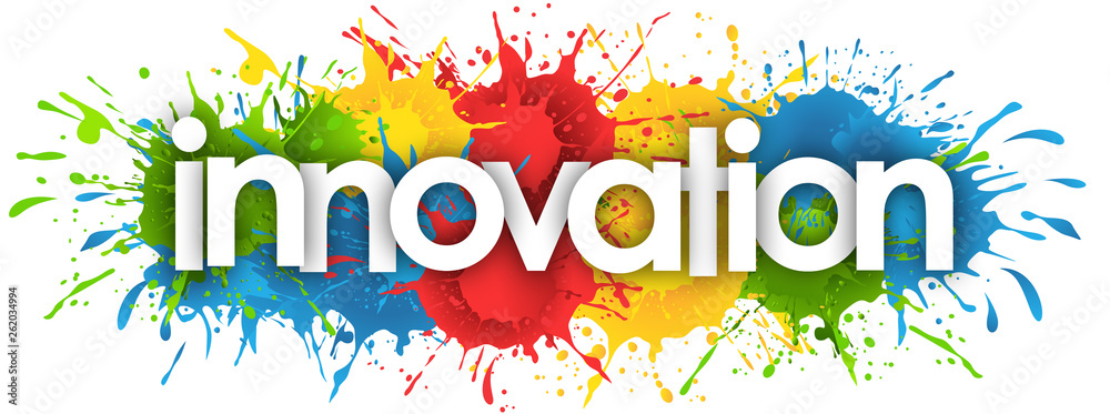 innovation word in splash’s background Stock Illustration | Adobe Stock
