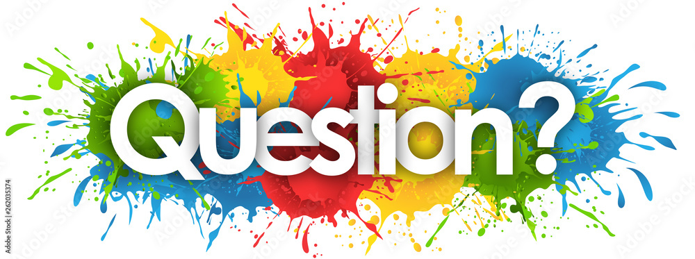 question word in splash’s background Stock Illustration | Adobe Stock