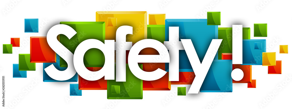 safety word in rectangles background Stock Illustration | Adobe Stock