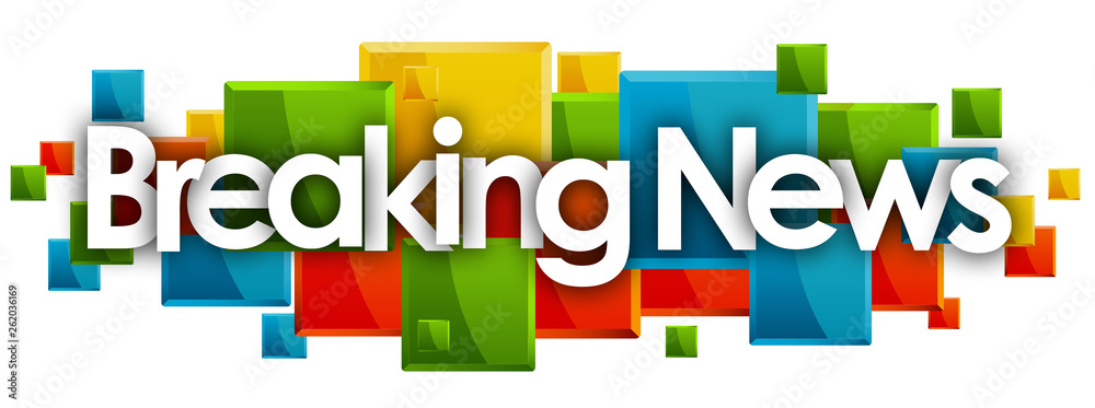 Breaking news word in rectangles background Stock Photo | Adobe Stock