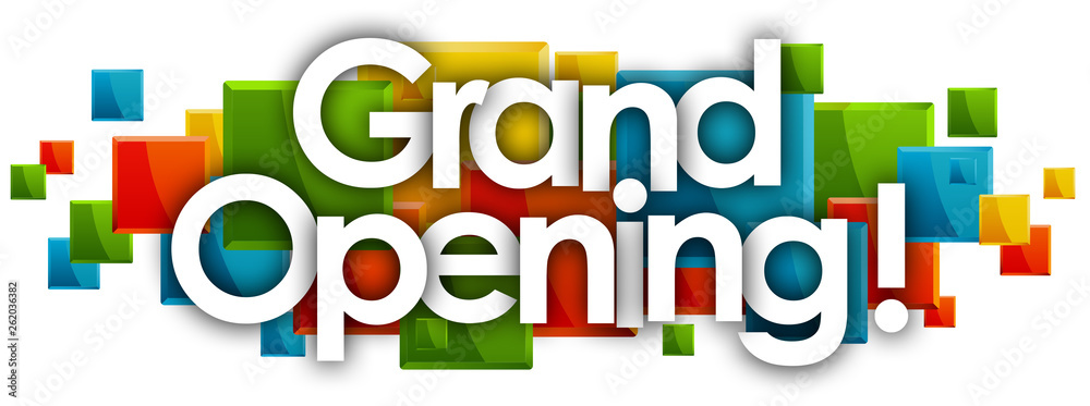 grand opening and rectangles background Stock Illustration | Adobe Stock