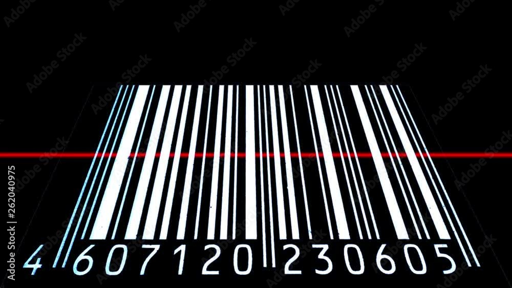 Vidéo Stock Barcode scanner. Barcode chaos. Animated background ...
