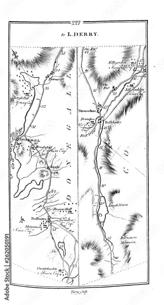 Poster Ireland roud map – Wall Art | UkPosters