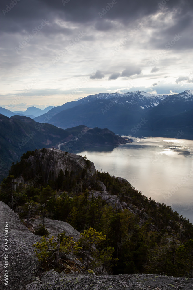 Scenic Landscape view of the Beautiful Canadian Nature from the top of ...