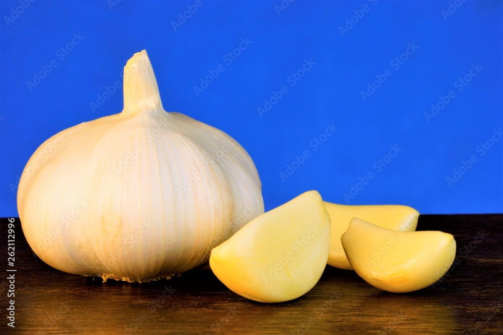 Foto Stock Garlic is a popular vegetable, sharp taste and ...