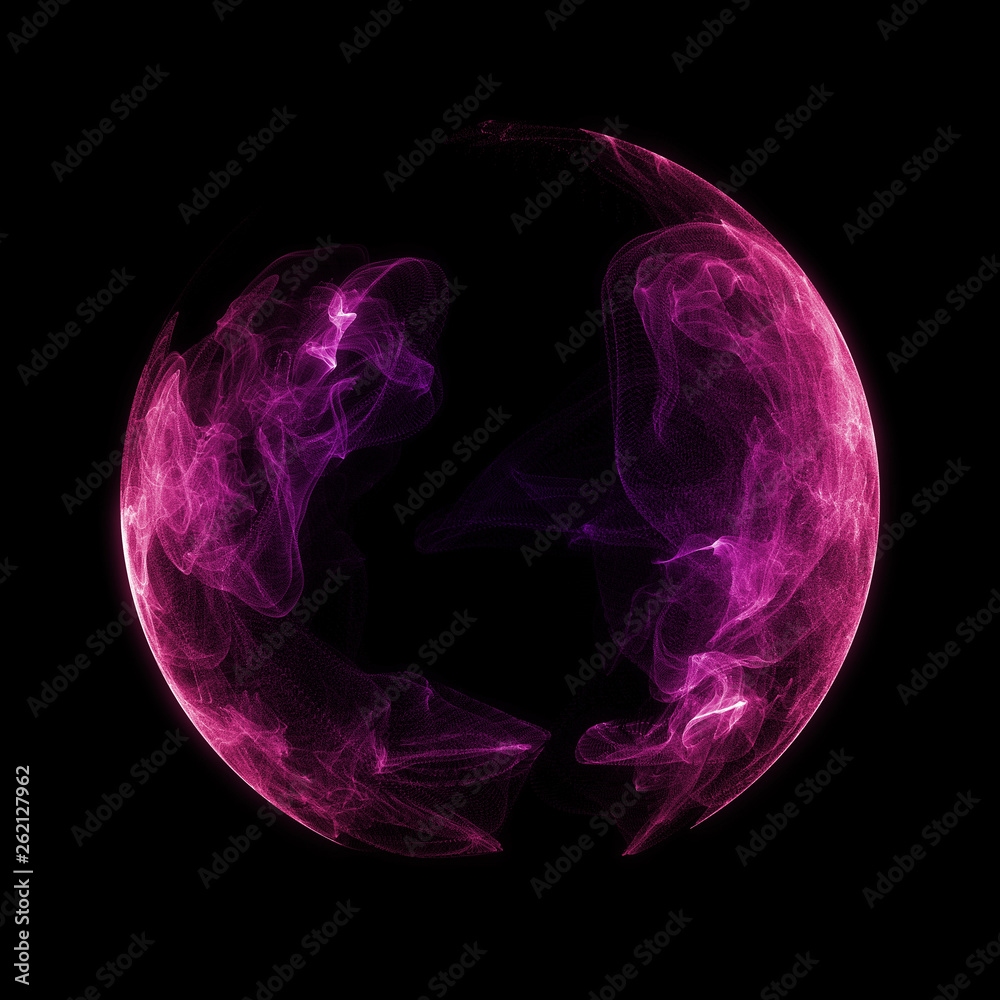 Abstract Particle Sphere Science Background Virtual Flow Big Binary Data Visualization Digital