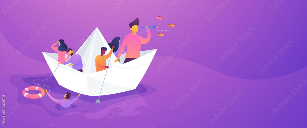 Business leadership, managing skills, leadership training plan concept ...