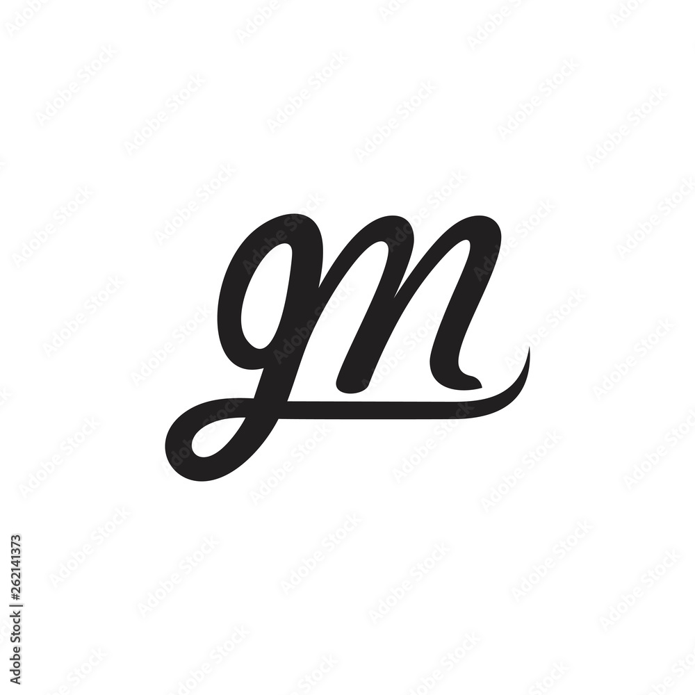 Basic CMYKletters gm curves insignia logo vector Stock Vector | Adobe Stock