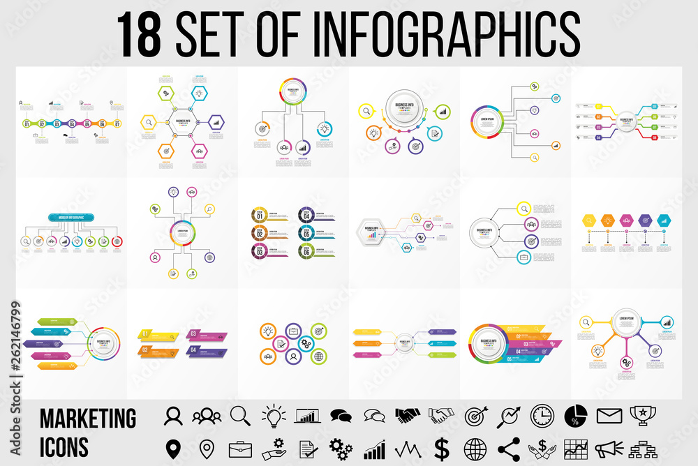 Vector Infographic Template Design with Options and steps. Business ...