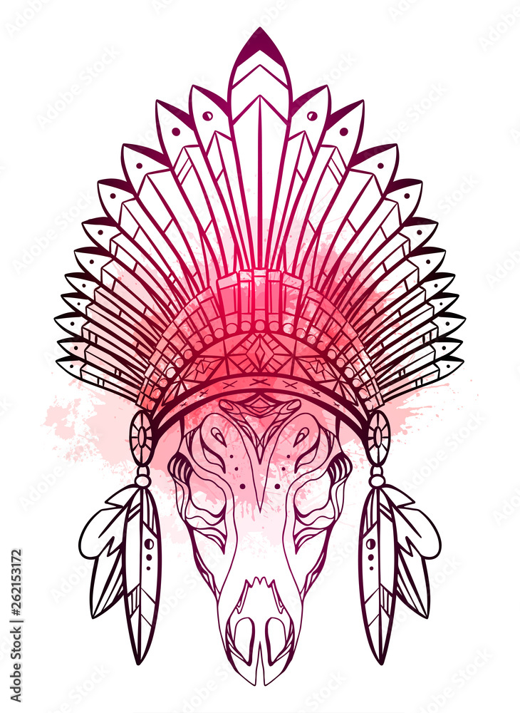 Tribal Deer Skull Designs