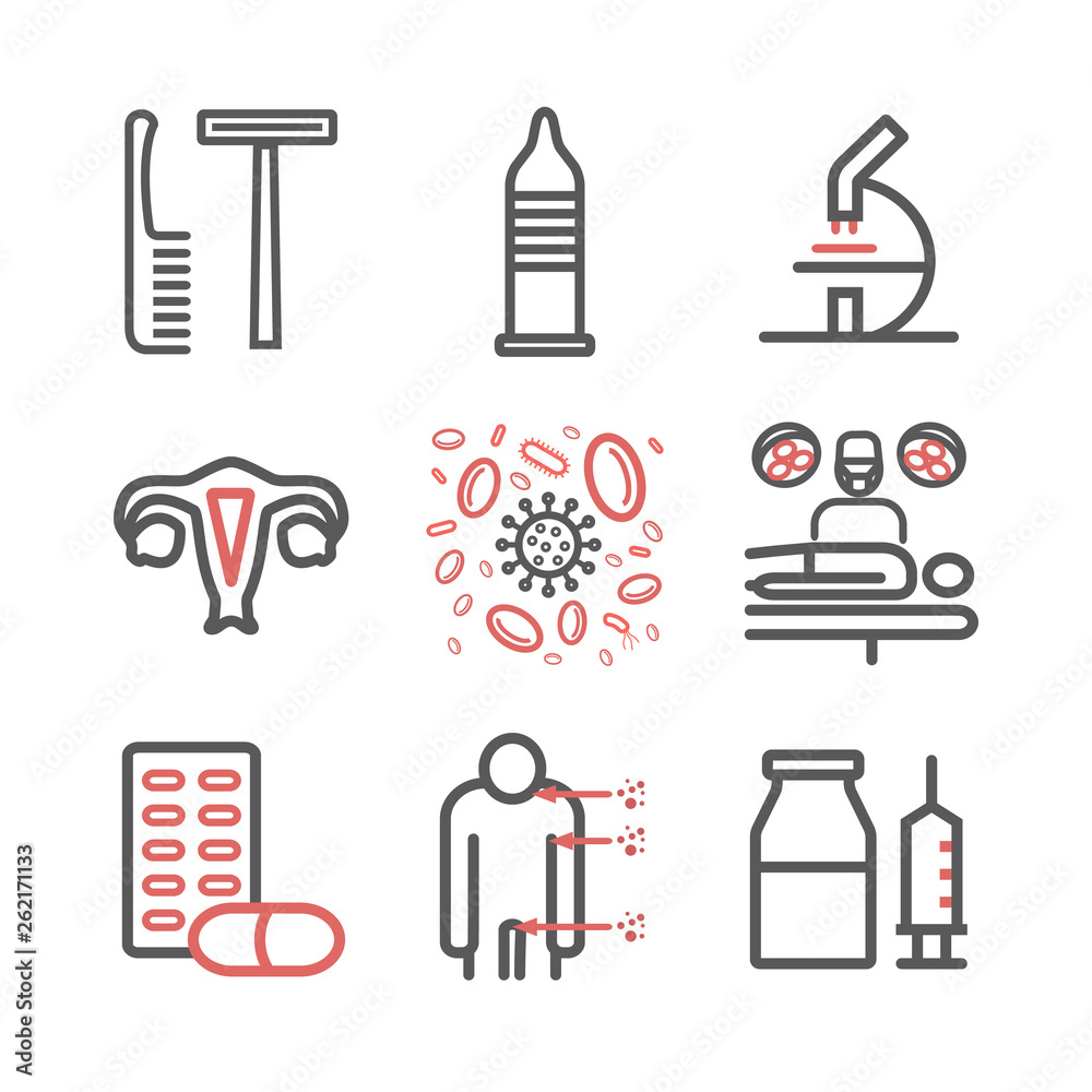 Human papillomavirus infection HPV. Vector signs for web graphics ...
