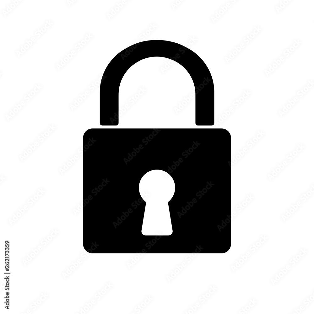 lock icon in trendy flat style isolated Security symbol for your web ...