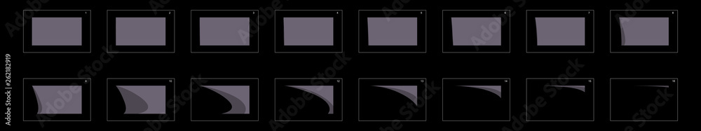 Animation transitions effect. Sprite Sheet of transitions. Ready frame ...