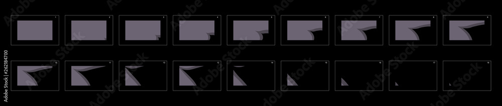 Animation transitions effect. Sprite Sheet of transitions. Ready frame ...