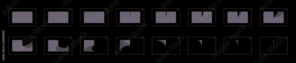 Animation transitions effect. Sprite Sheet of transitions. Ready frame ...