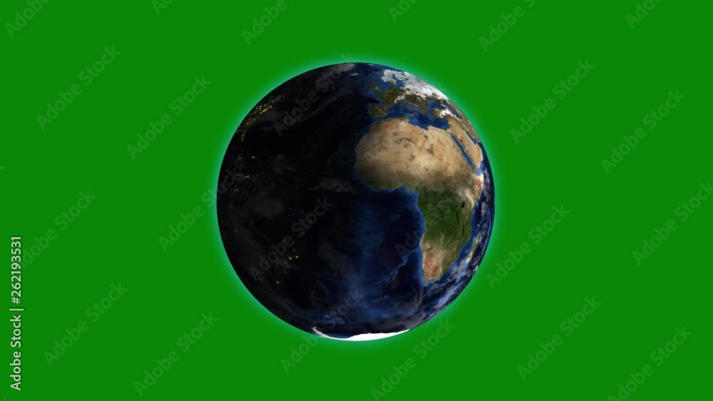 Rotating graphic of planet earth globe worldwide topography isolated on ...