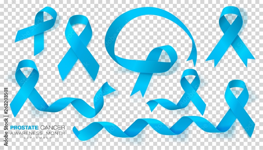 Prostate Cancer Awareness Month. Light Blue Color Ribbon Isolated On ...