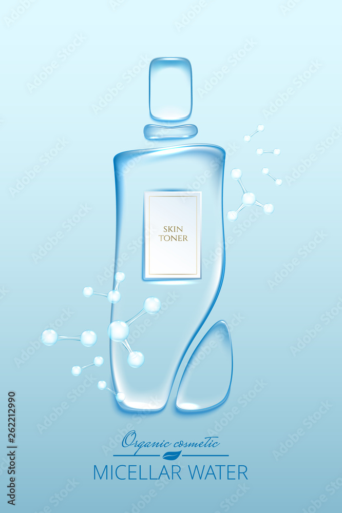 Original advertising poster design with water drops and liquid ...