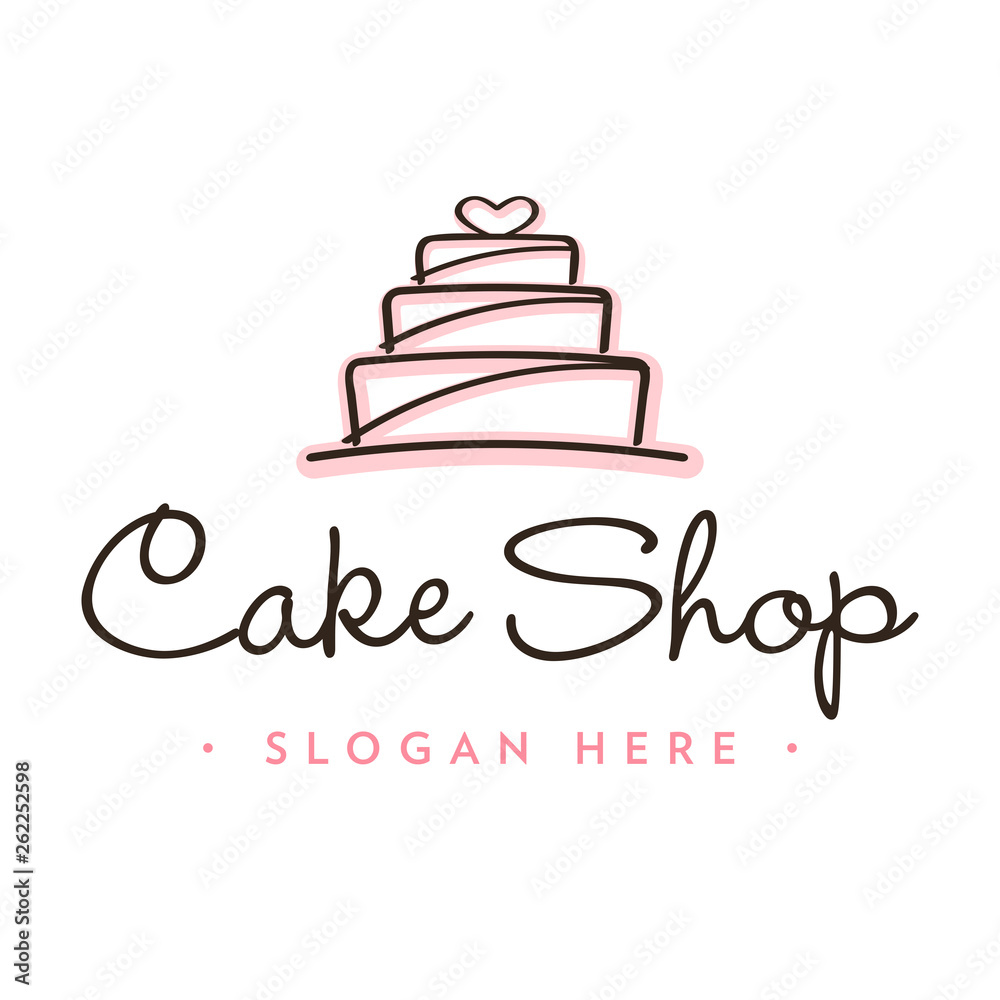 Cake Shop Logo Template Stock Vector | Adobe Stock