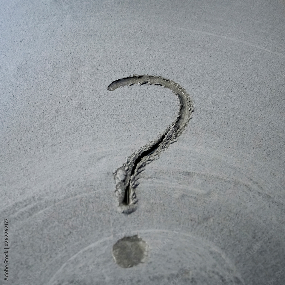 question mark on concrete Stock Photo | Adobe Stock