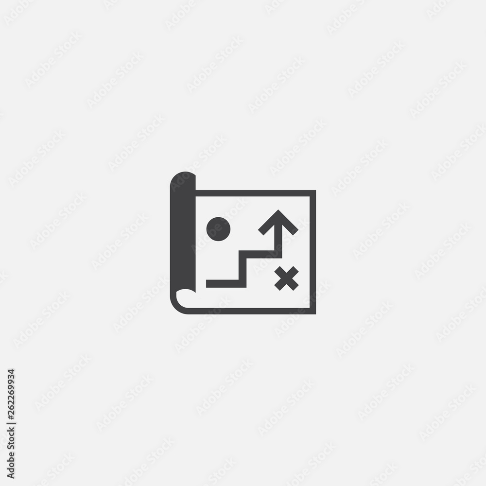 strategy map base icon. Simple sign illustration. strategy map symbol ...