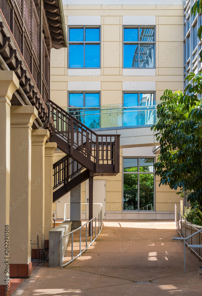 Modern office building staircase architectural detail Stock Photo ...