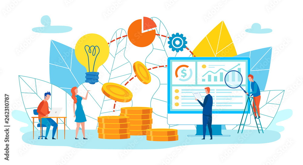 Strategic Thinking Command Metaphor Cartoon Flat. Stock Vector | Adobe ...