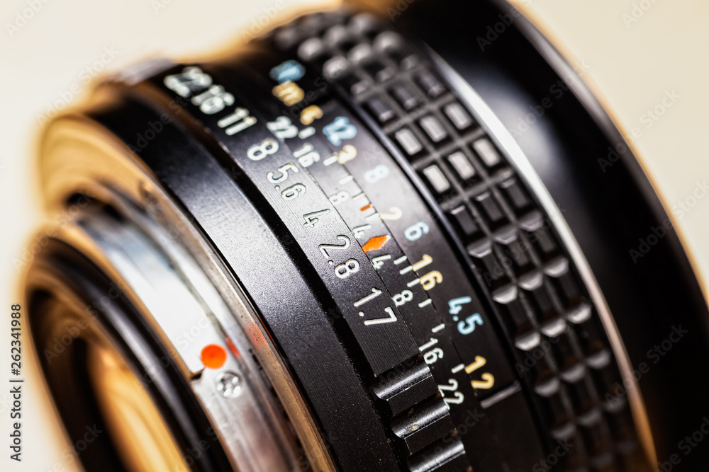 Aperture and Focus Ring of a Lens Stock Photo | Adobe Stock