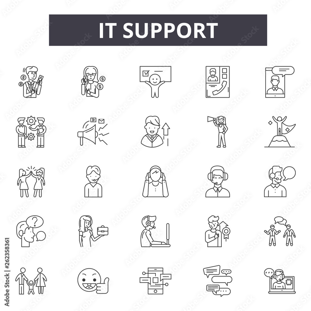 It support line icons, signs set, vector. It support outline concept ...